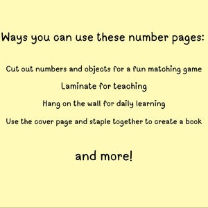 Teaching Numbers, Printable Download, Kids Counting, Homeschool ...