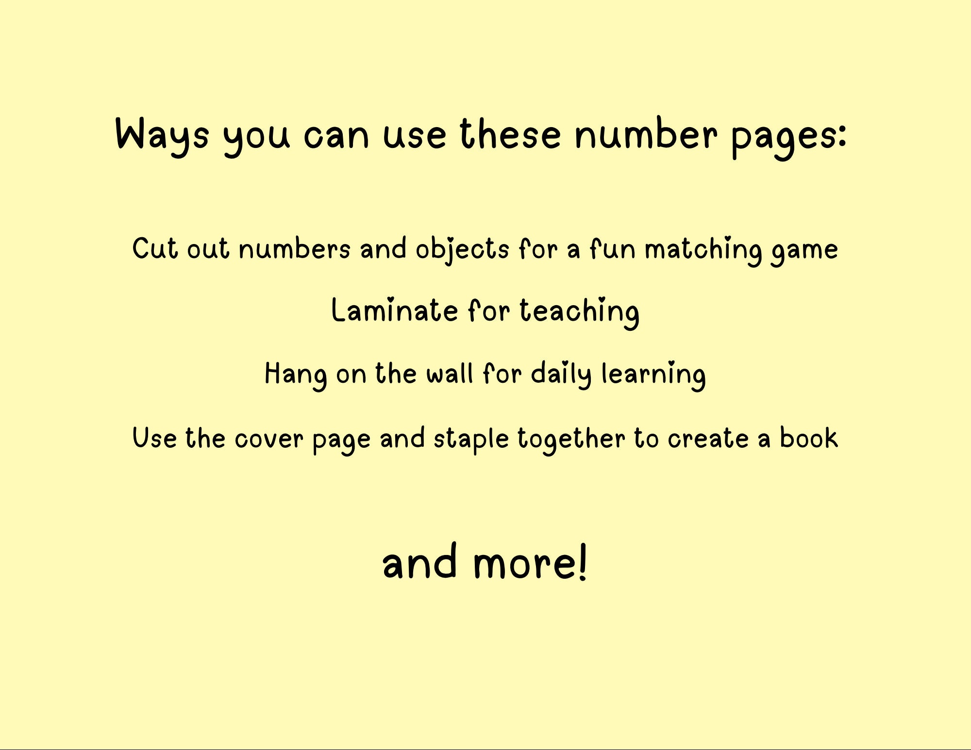 Teaching Numbers, Printable Download, Kids Counting, Homeschool ...