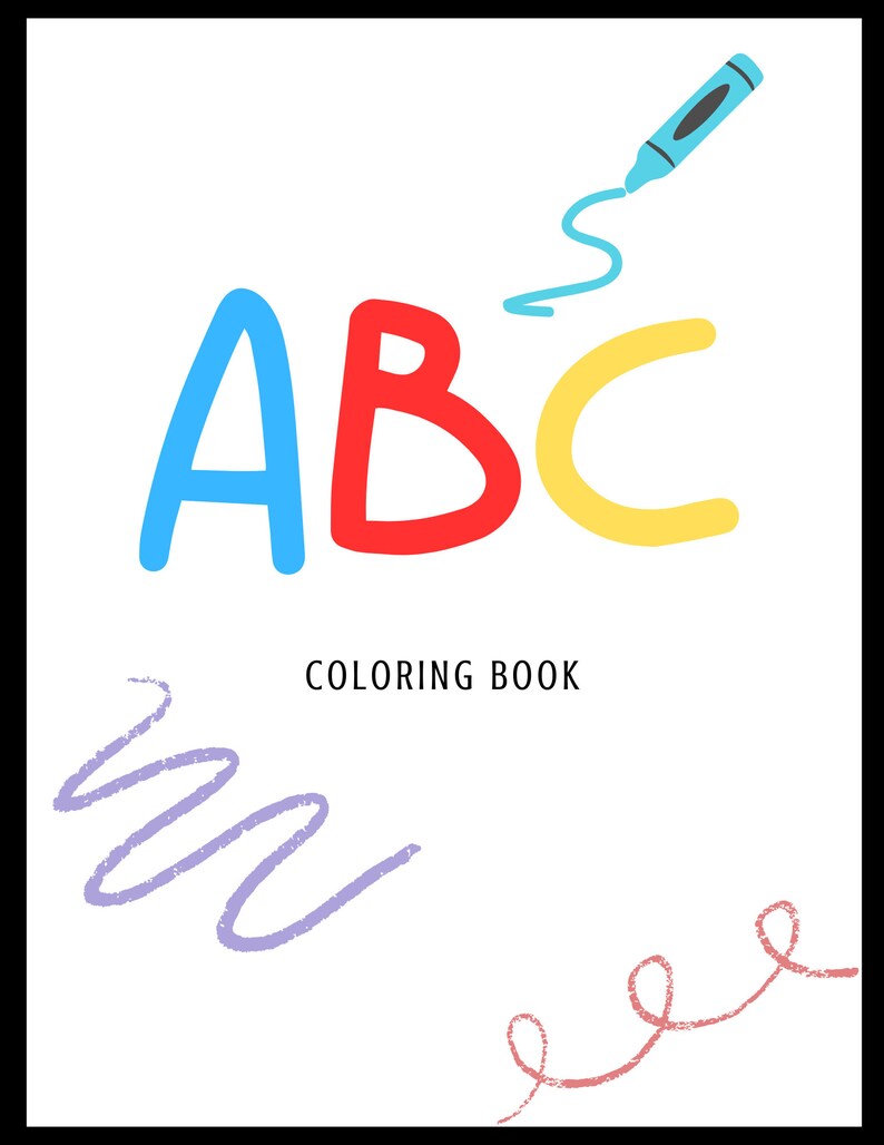Coloring Book, Printable Download, Phonics Book, Alphabet Color Pages ...