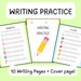 Writing Practice, Printable Download, Learning Workbook, Homeschool ...