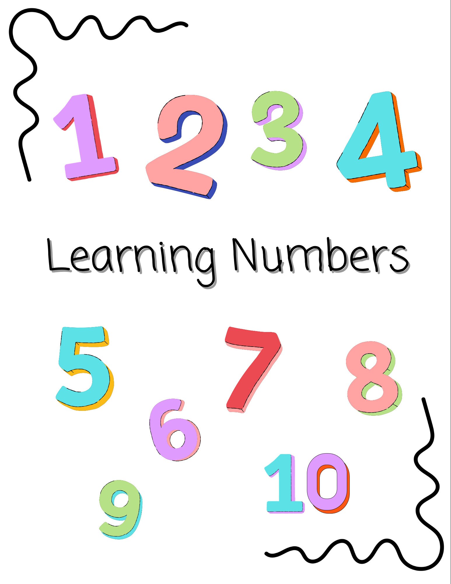 Teaching Numbers, Printable Download, Kids Counting, Homeschool ...