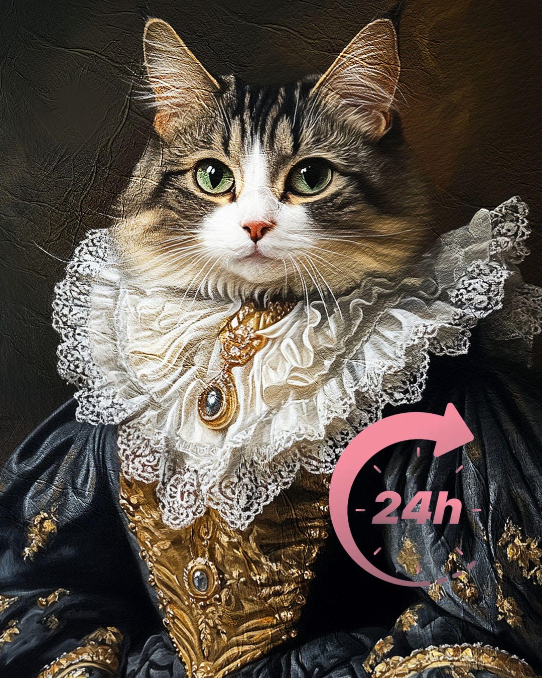 Custom Pet Portrait From Photo, Royal Pet Portrait, Regal Cat Portrait ...