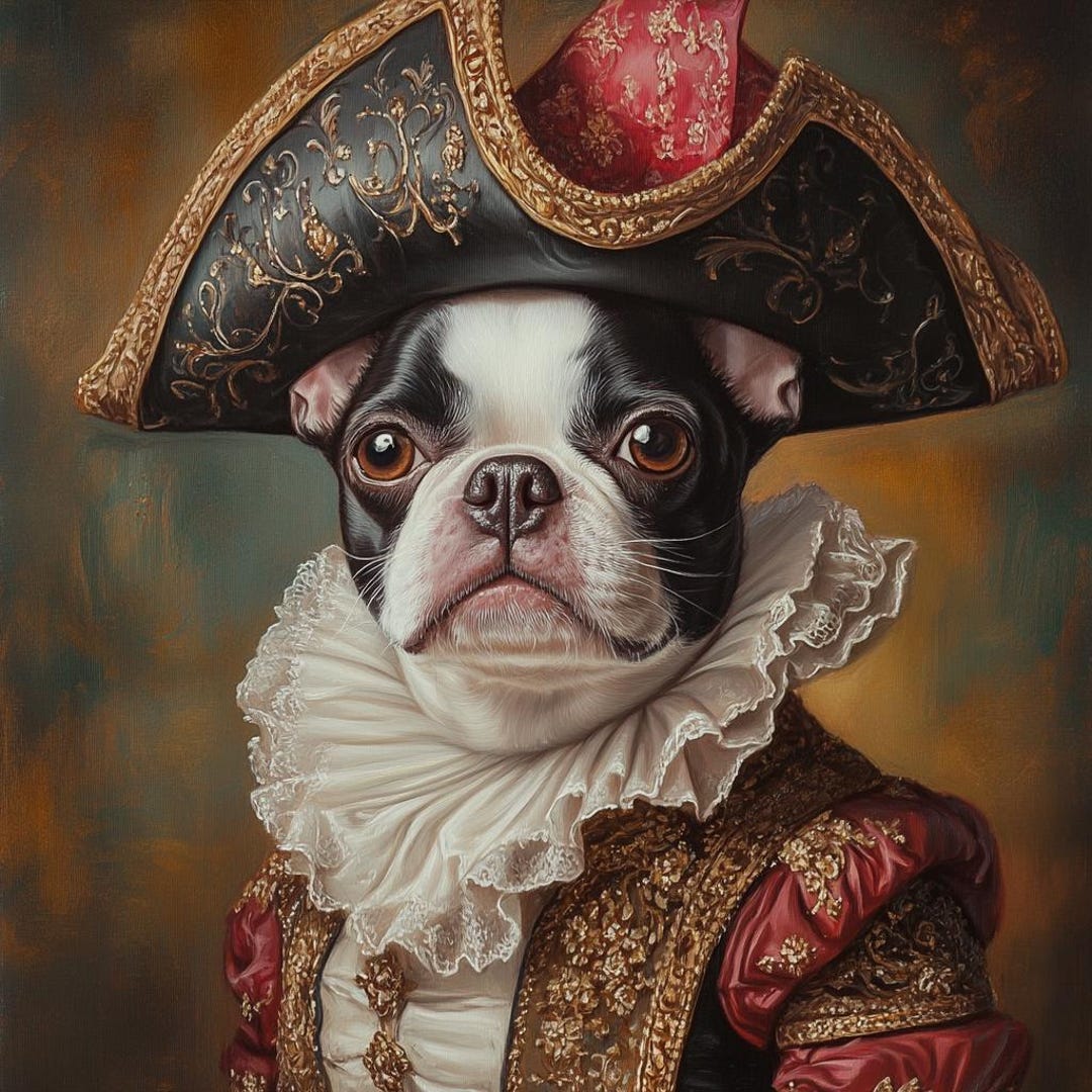 Custom Pirate Dog Portrait, Renaissance Cat Painting, Pet Lovers Gift ...