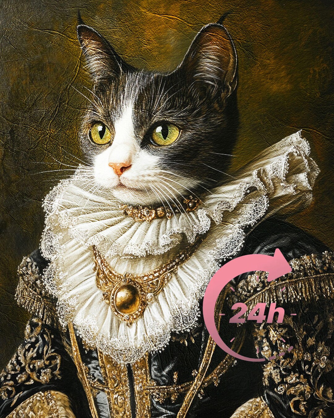 Custom Royal Cat Portrait, Renaissance Cat Painting, Pet Lovers Gift ...