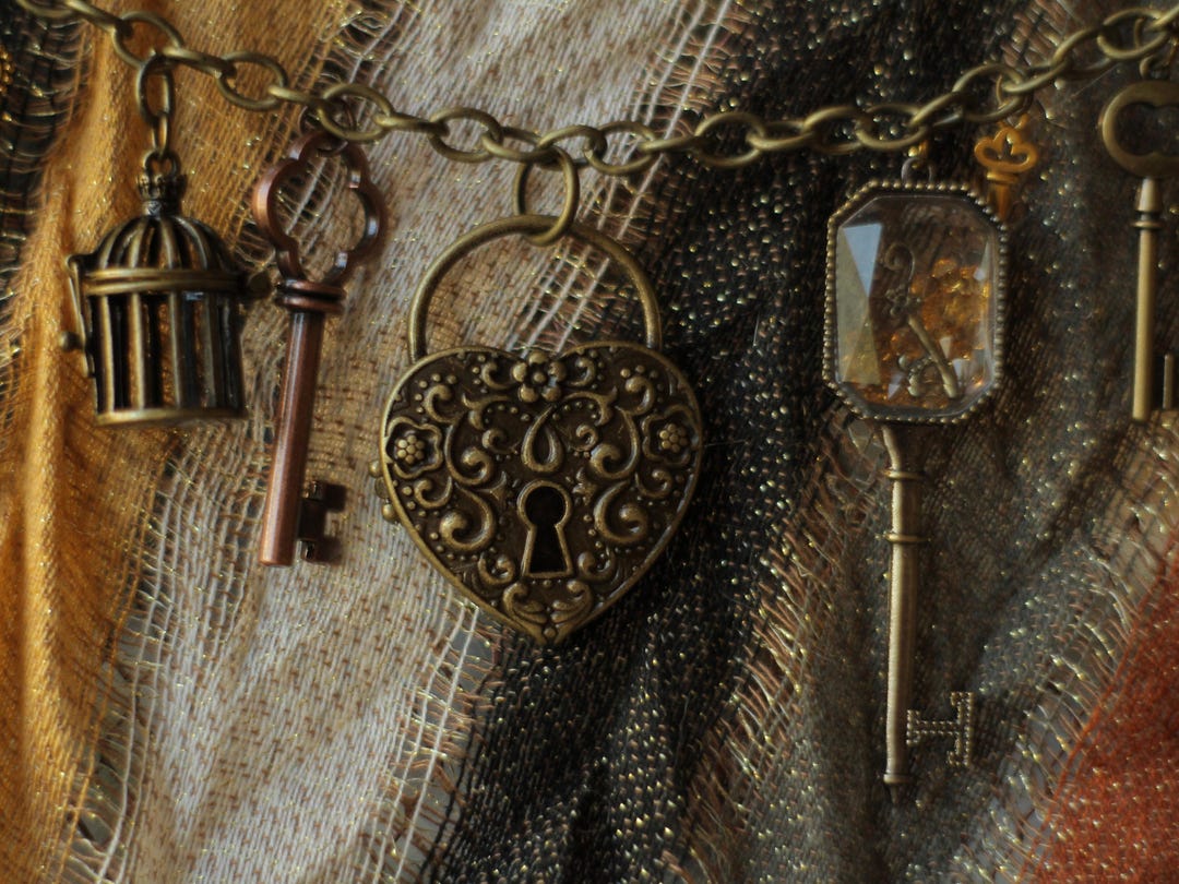 Dark Cottagecore Trinket Belt Drop Chain Accessory, Jewelry Trinket ...