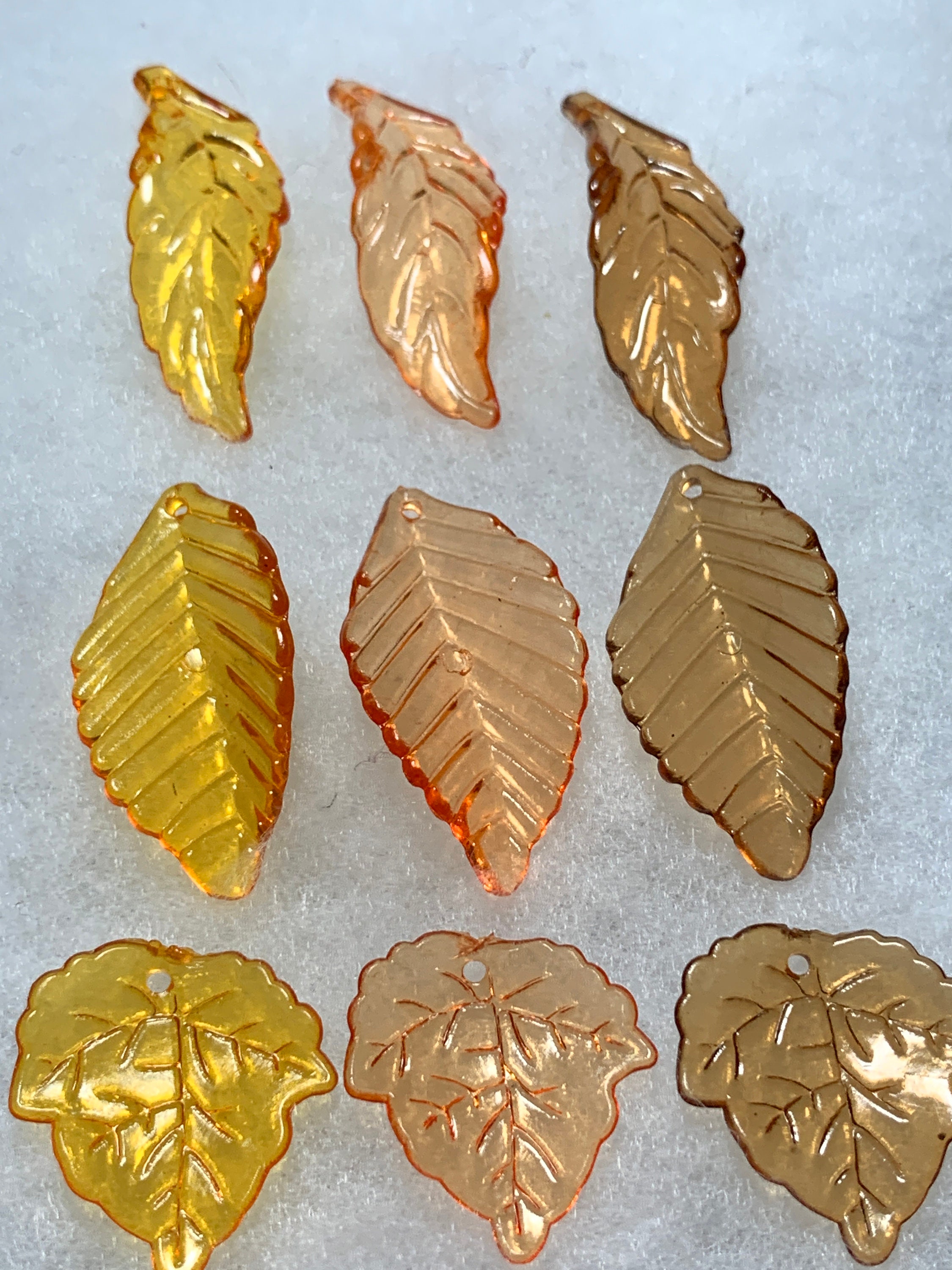 Acrylic Leaf Bead Charms Assorted Fall Colors 24 Charms 25mm - Etsy UK