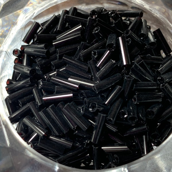 Black Bugle Beads - Etsy