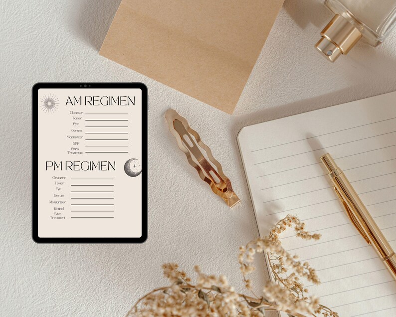 Skin Care Regimen Tracker - Etsy
