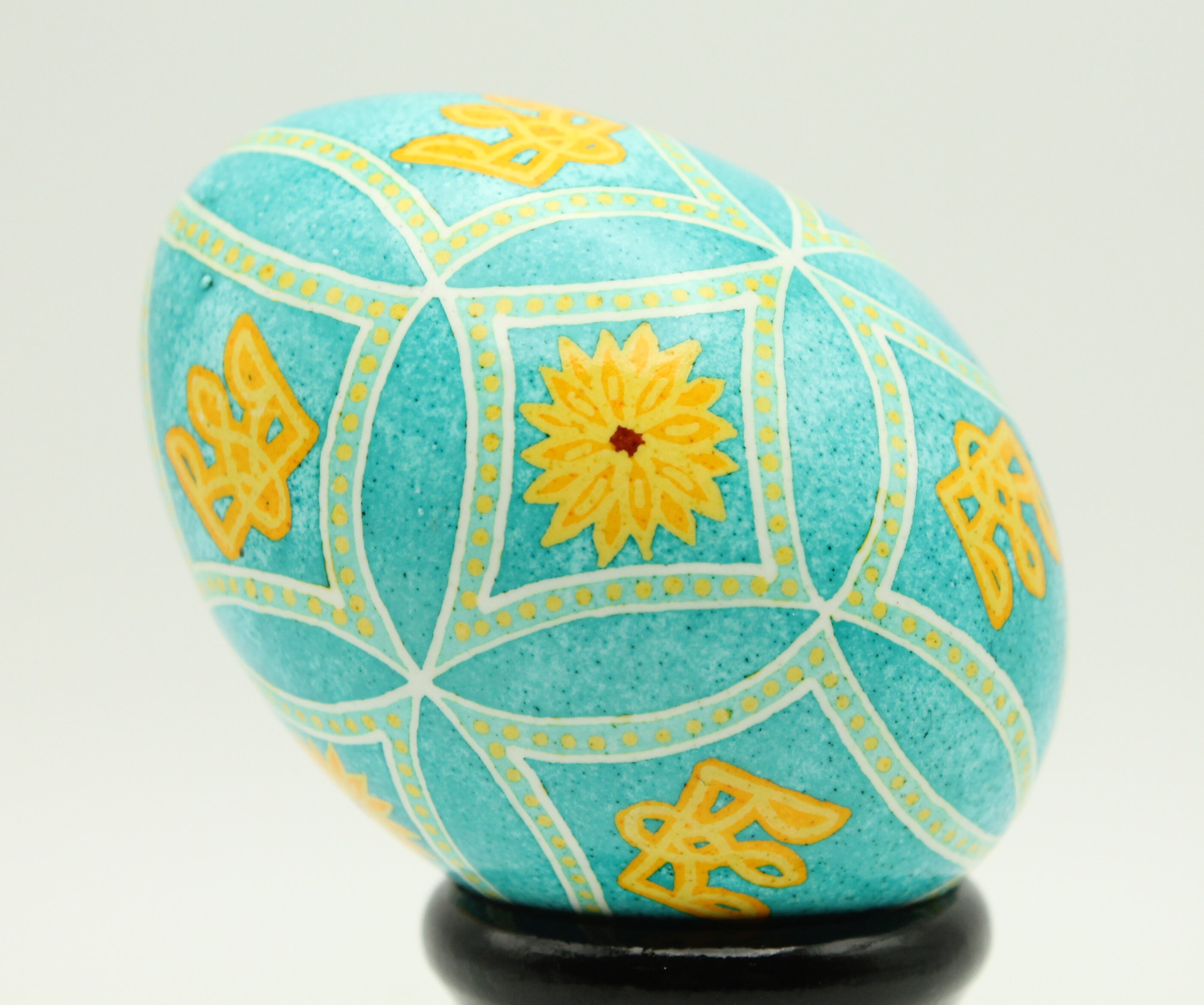 Sunflowers and Tryzub Pysanka Yellow and Blue Ukrainian - Etsy