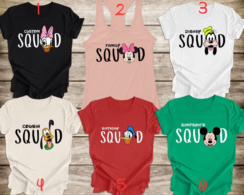 Disney Squad Shirt, Customizable Disney Family Squad Shirt, Birthday ...