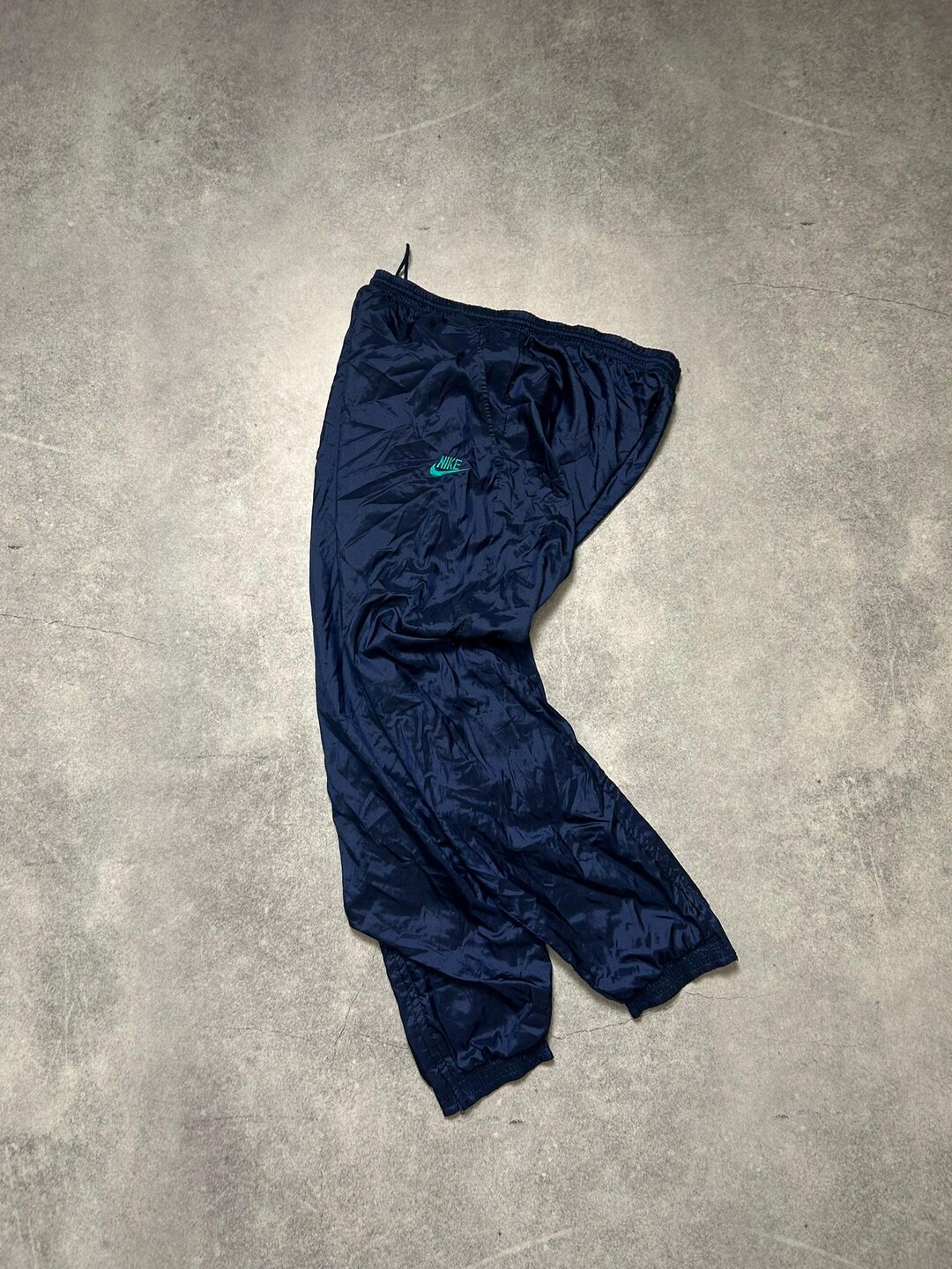 Vintage 80s Nike Small Swoosh Nylon Track Pants Y2K Style Mens Size ...