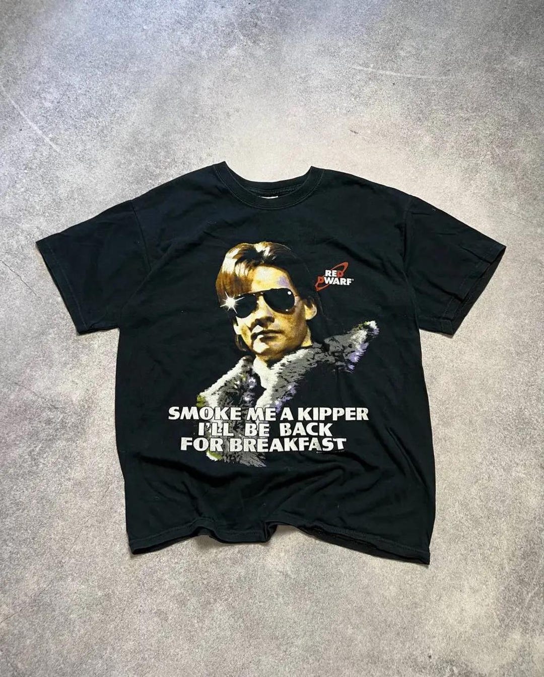 Vintage 2007 Red Dwarf "smoke Me a Kipper, I'll Be Back for Breakfast" T-shirt Size M Retro Tv ...