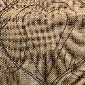 Hooked Rug on Linen Warm Winter Heart Pattern - Etsy