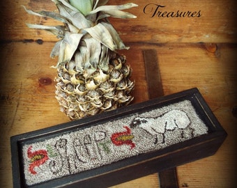 Primitive Penny Sheep Punch Needle Pattern PN563 Needlepunch Embroidery ...