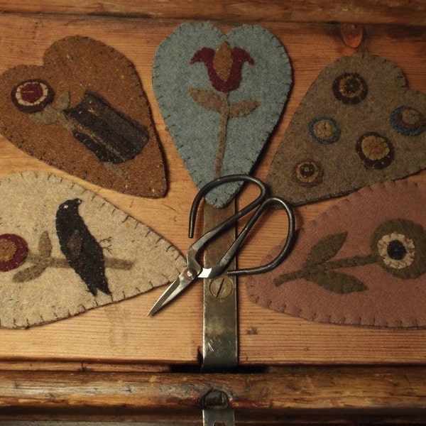 Primitive Wool Flower Pattern - Etsy