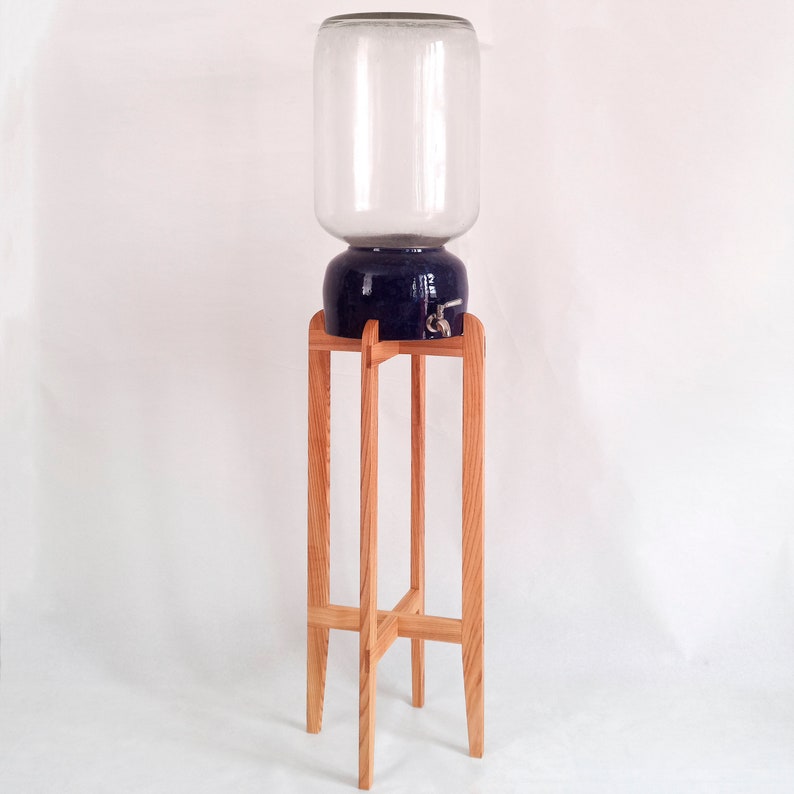Wooden Stand Ceramic Water Dispenser for 5 Gallon Water Bottle in Space ...