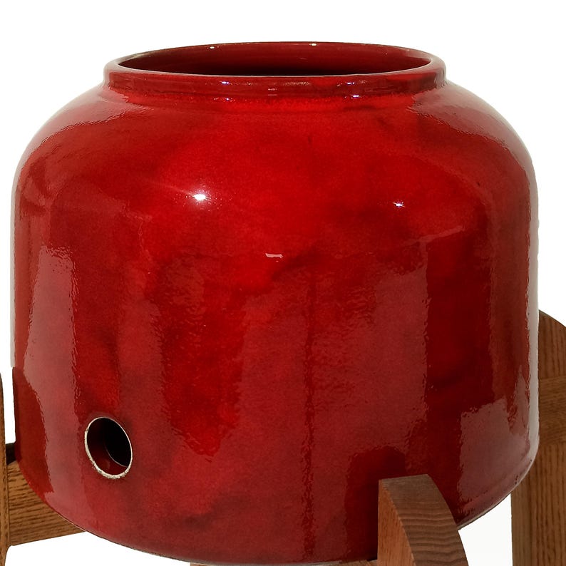 5 Gallon Bottle Ceramic Water Gravity Dispenser on Wooden Plinth ...