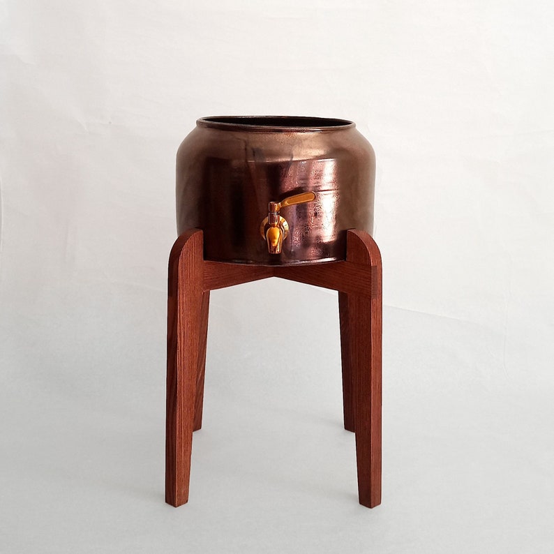 Wooden Water Stand 5 Gallon Bottle Ceramic Water Gravity Dispenser ...