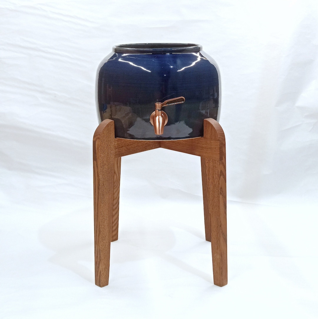 Wooden Stand Ceramic Water Dispenser for 5 Gallon Water Bottle in Space ...