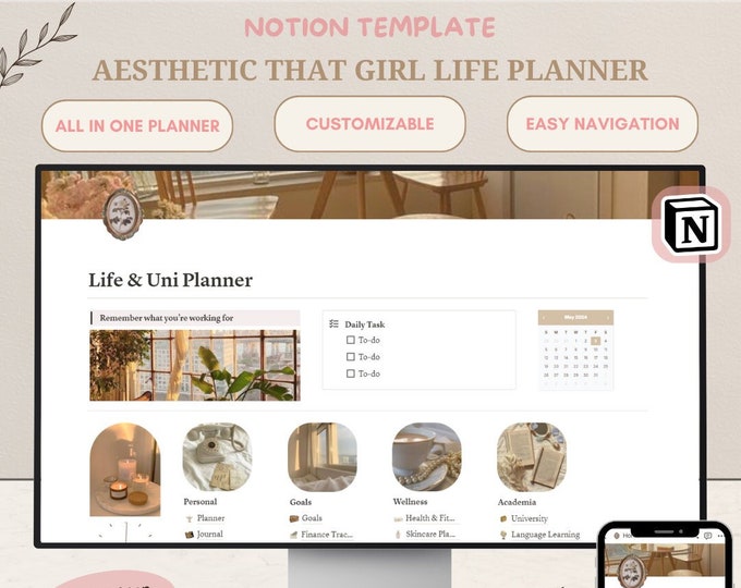 Notion Ultimate Life Planner | New All in One Notion Template | Student ...