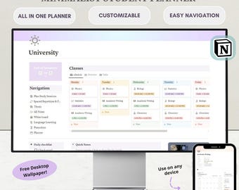 Dark Academia Notion Template | Notion Student Planner | Notion Academic Planner | Notion ...