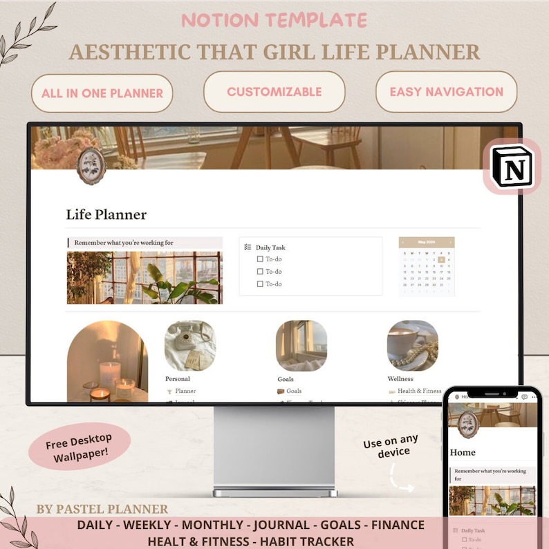 Notion Ultimate Life Planner | New All in One Notion Template | Student Notion | Aesthetic ...