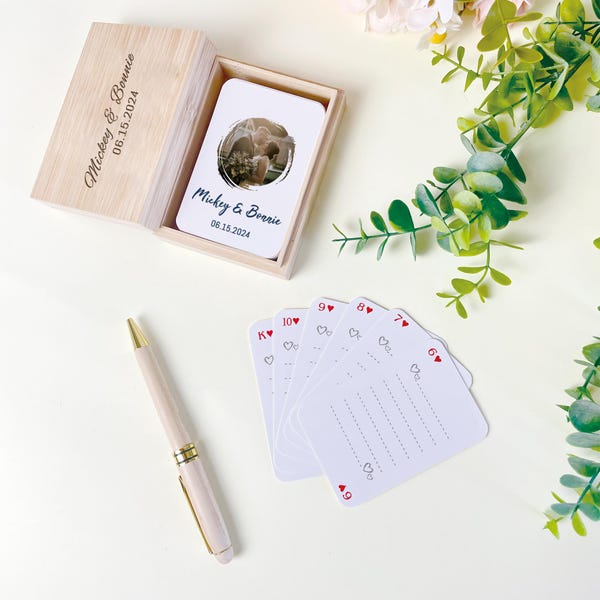 Guest Book Bridal Shower Playing Cards - Etsy