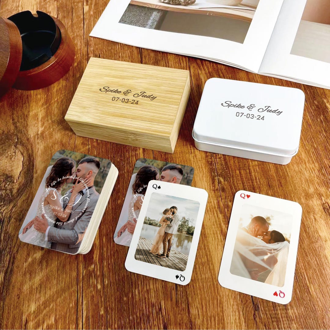 Custom Wedding Photos Playing Cards With Box, Ideal Photo Book ...