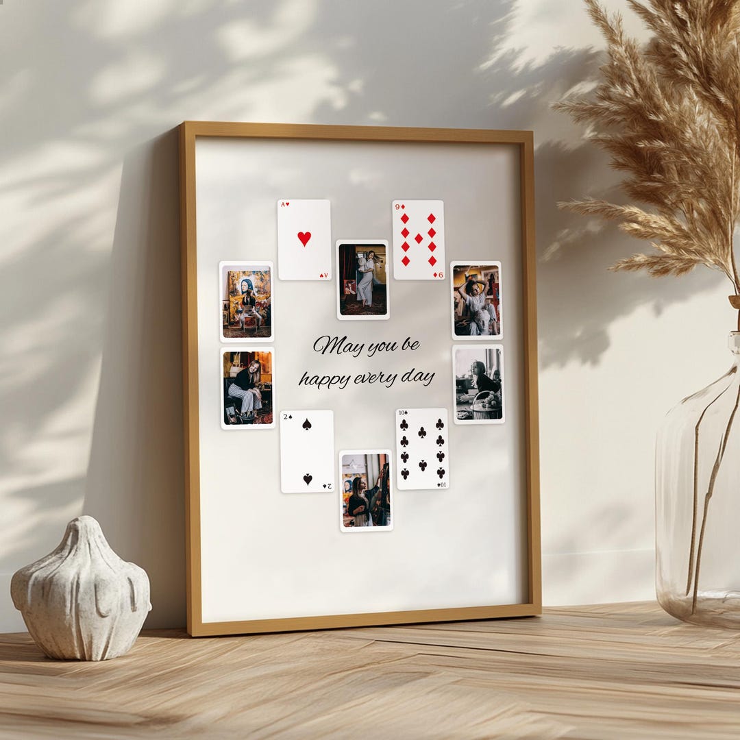 Personalised Playing Card Photo Print, Custom Photo Gift, Photo Print ...
