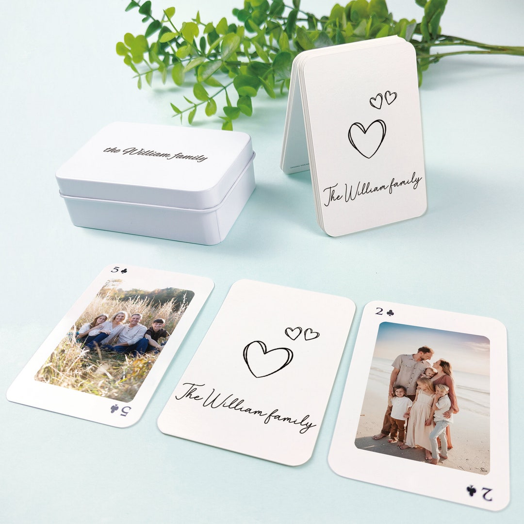 Custom Family Photo Playing Cards, Unique Family Party Favors, Family ...