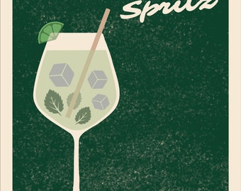 Hugo Spritz Bar Sign Make Your Own Cocktail Hugo Spritz Recipe Cocktail ...