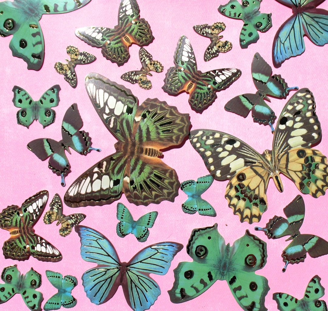 Blue Butterfly Crafts Gold Foil Paper Die Cuts - Etsy