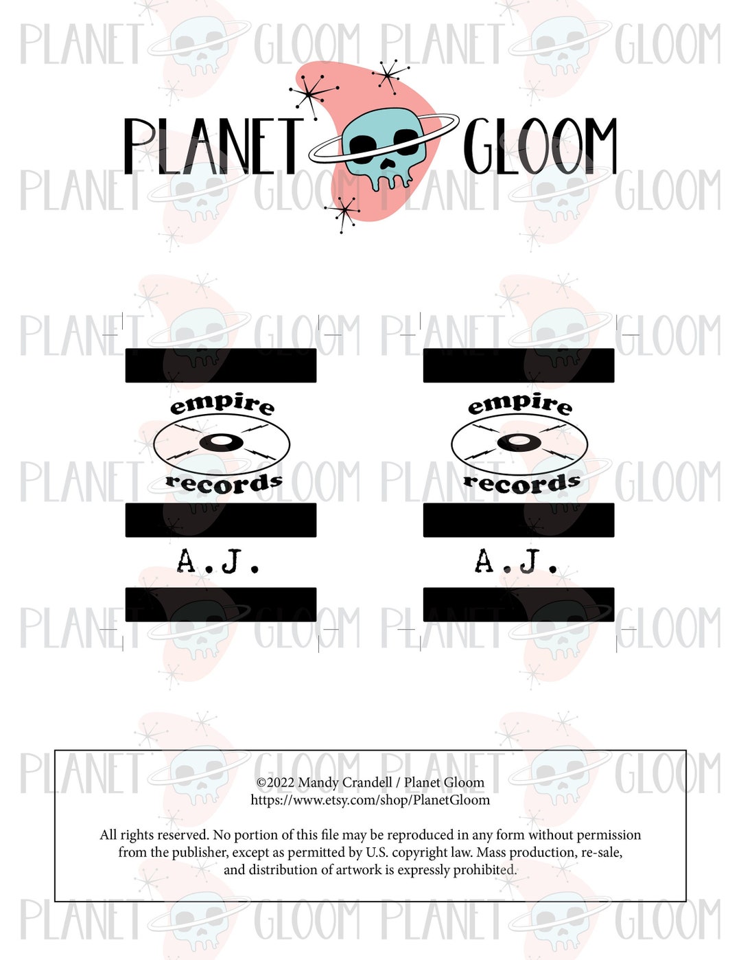 Empire Records AJ Name Badge Digital Download, Printable - Etsy