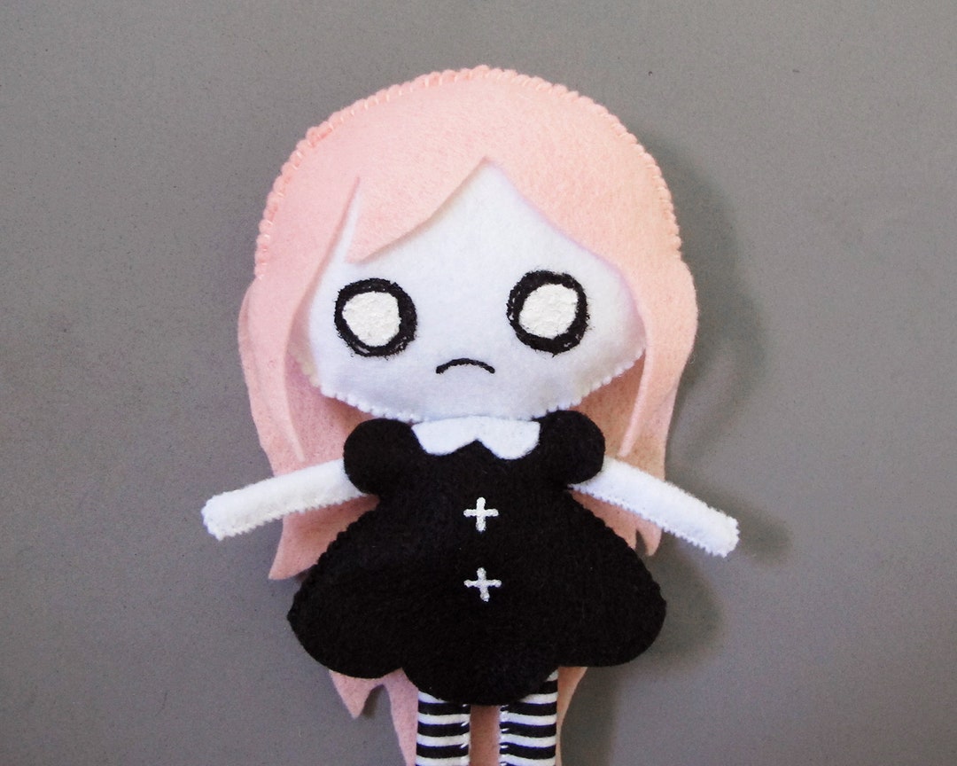 Pink Pastel Goth Creepy Plush Doll - Etsy