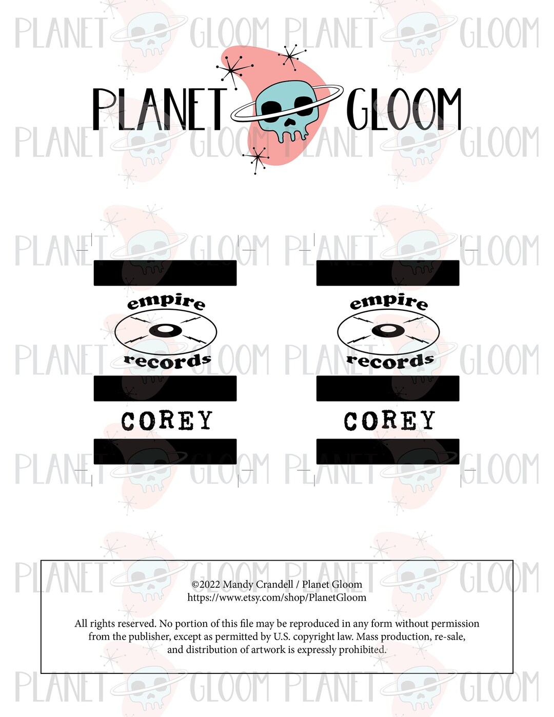Empire Records Corey Name Badge Digital Download, Printable - Etsy