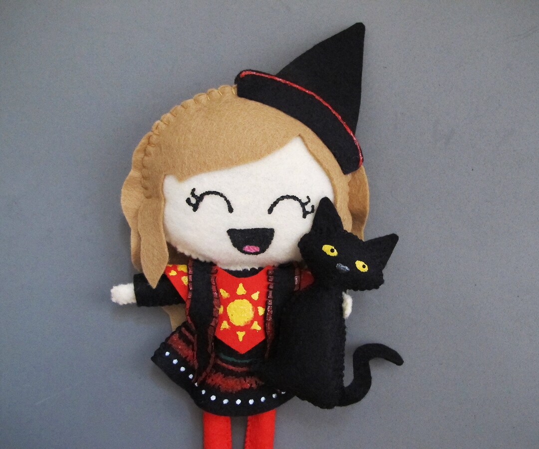 Dani Halloween Witch Plush Doll - Etsy