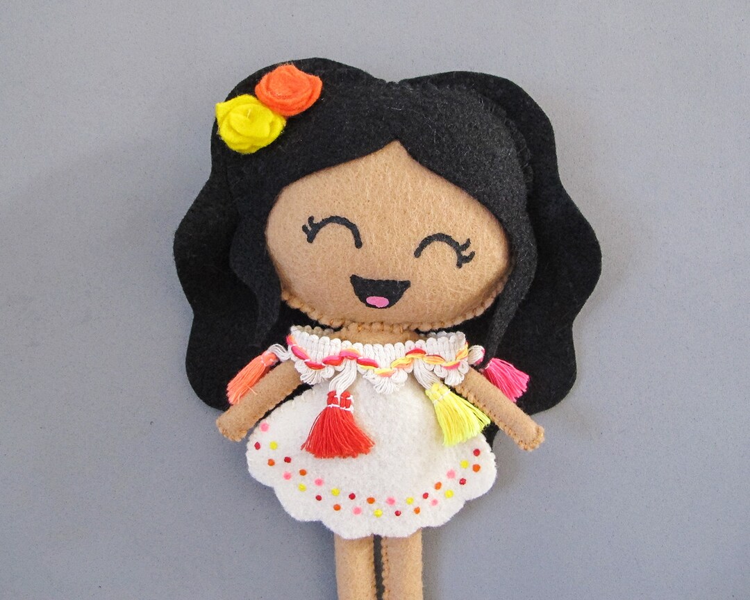 Mexican Rag Doll Wavy Hair Plush Doll, Muñecas Mexicanas - Etsy