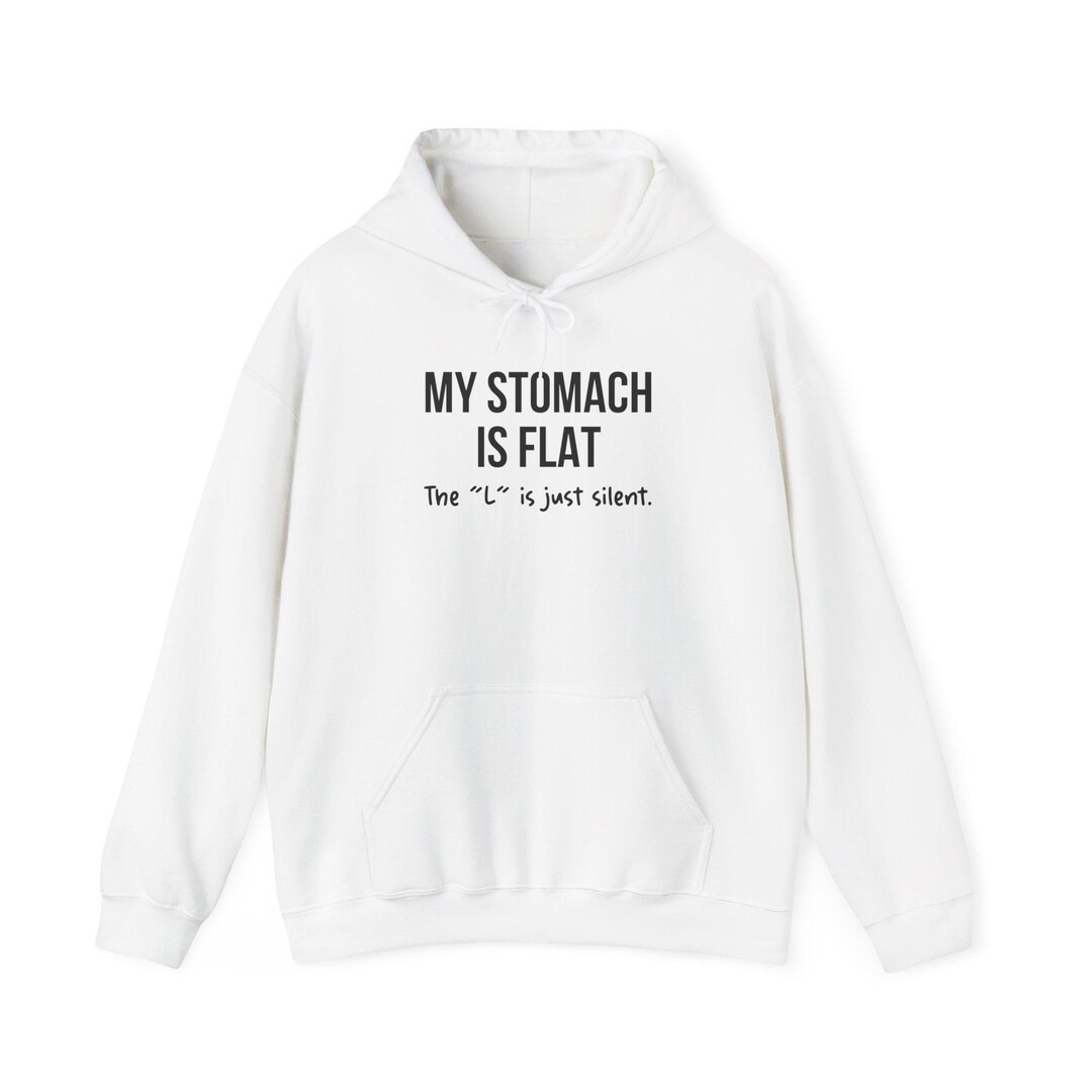 Dad Funny Stomach is Flat Unisex Heavy Blend Hooded Sweatshirt - Riff ...