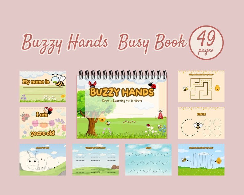 49 Printable Pages Bee-themed Activity / Tracing / Busy Book Pre ...