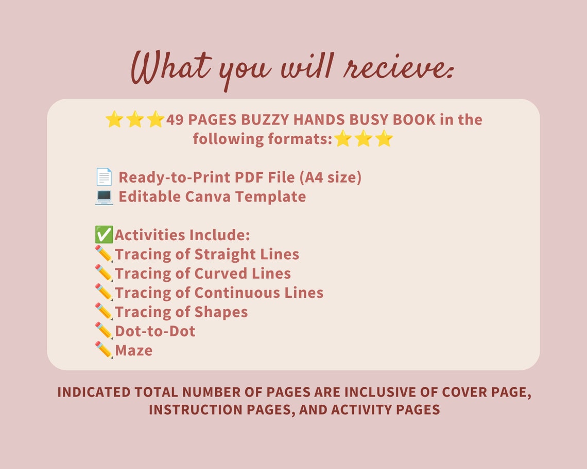 49 Printable Pages Bee-themed Activity / Tracing / Busy Book Pre ...