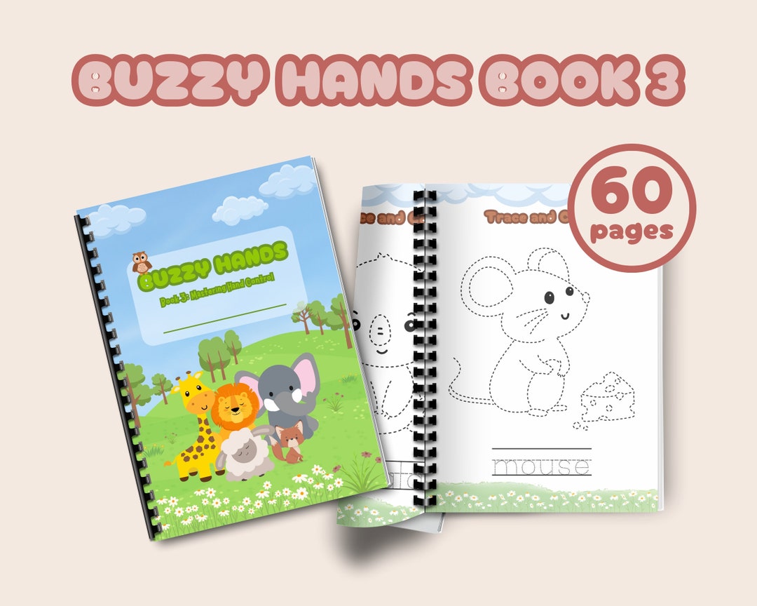 60 Printable Pages Animal Tracing and Coloring Activity Book Editable ...