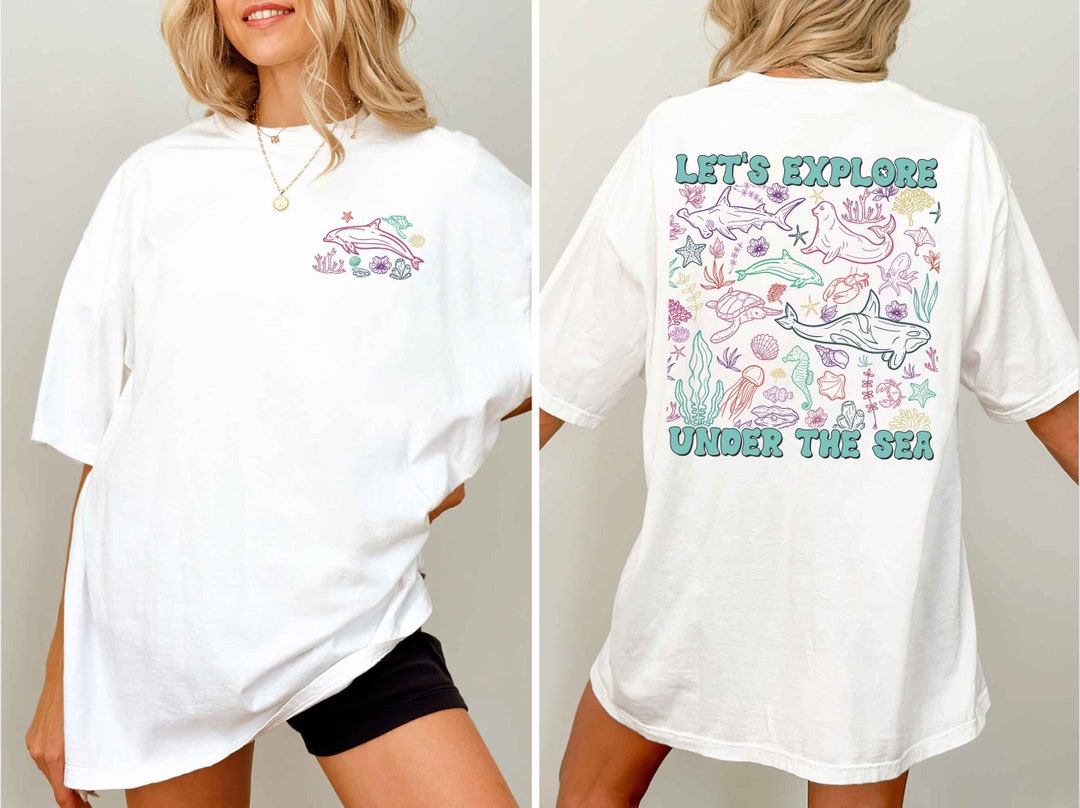 Retro Let Explore Under the Sea Shirt, Teacher Ocean Shirt, Marine ...