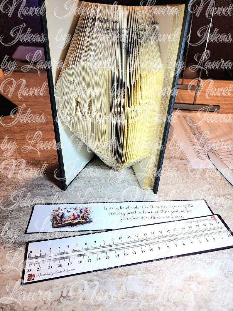 Template for Book Folding Ruler make Your Own, Magnetic, DIY, Template ...