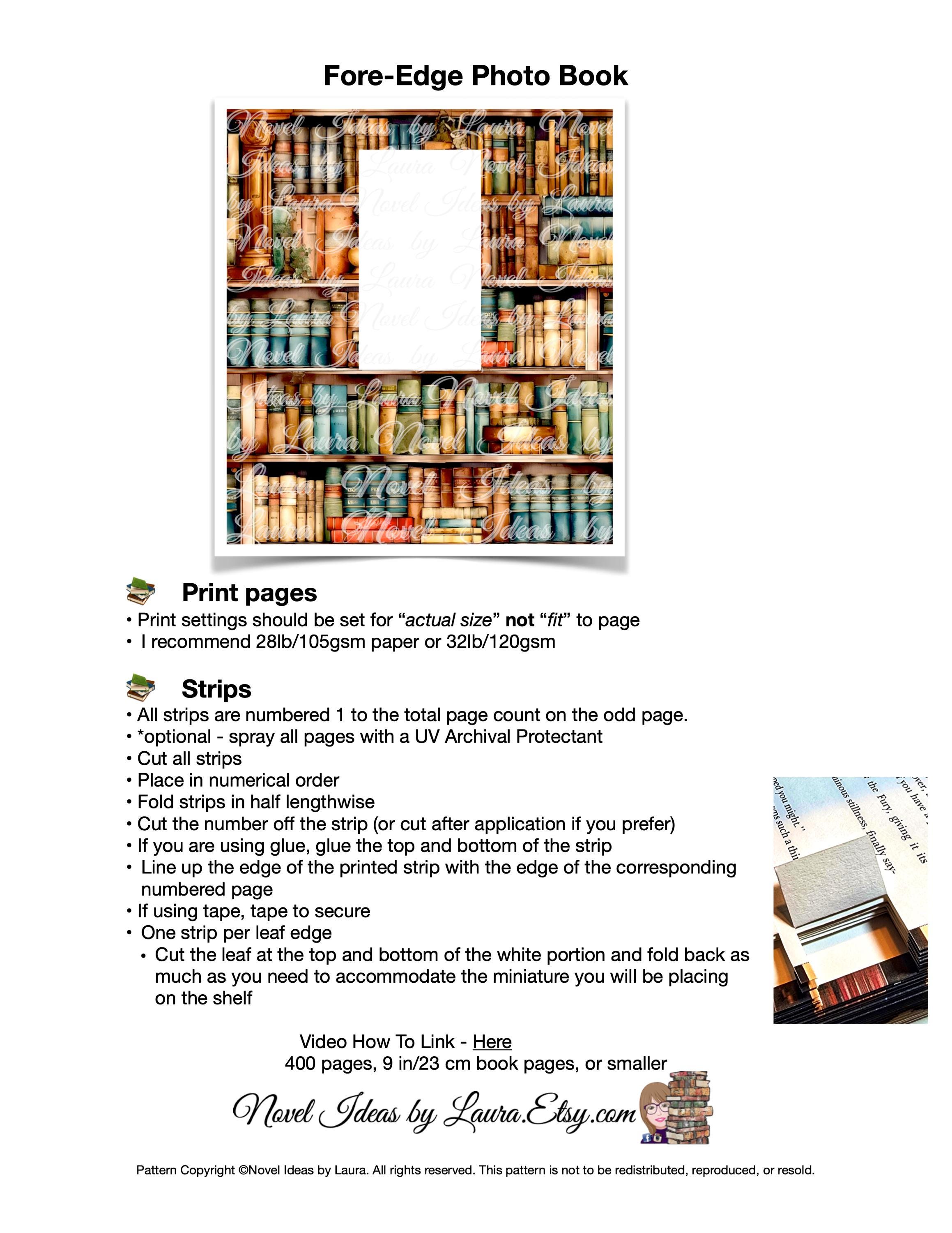Book Buddy 2, Fore-edge Photo Strip Book Art, Housewarming, Thank You ...