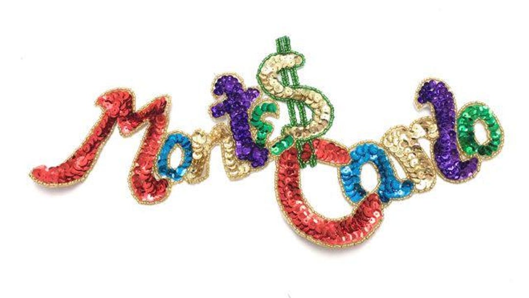 Monte Carlo Sequin Word Spelled Out 6" X 11" - Etsy