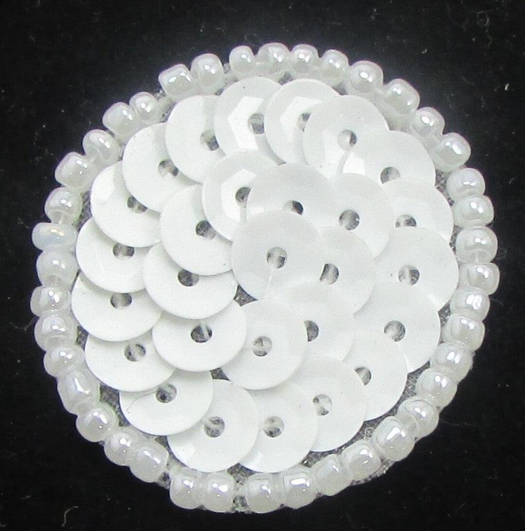 Dot Pure White Flat Sequins 1" - Etsy