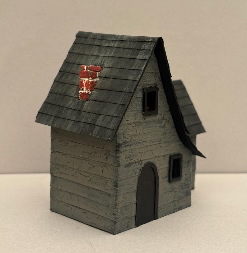 Mini Grey Haunted House - Etsy
