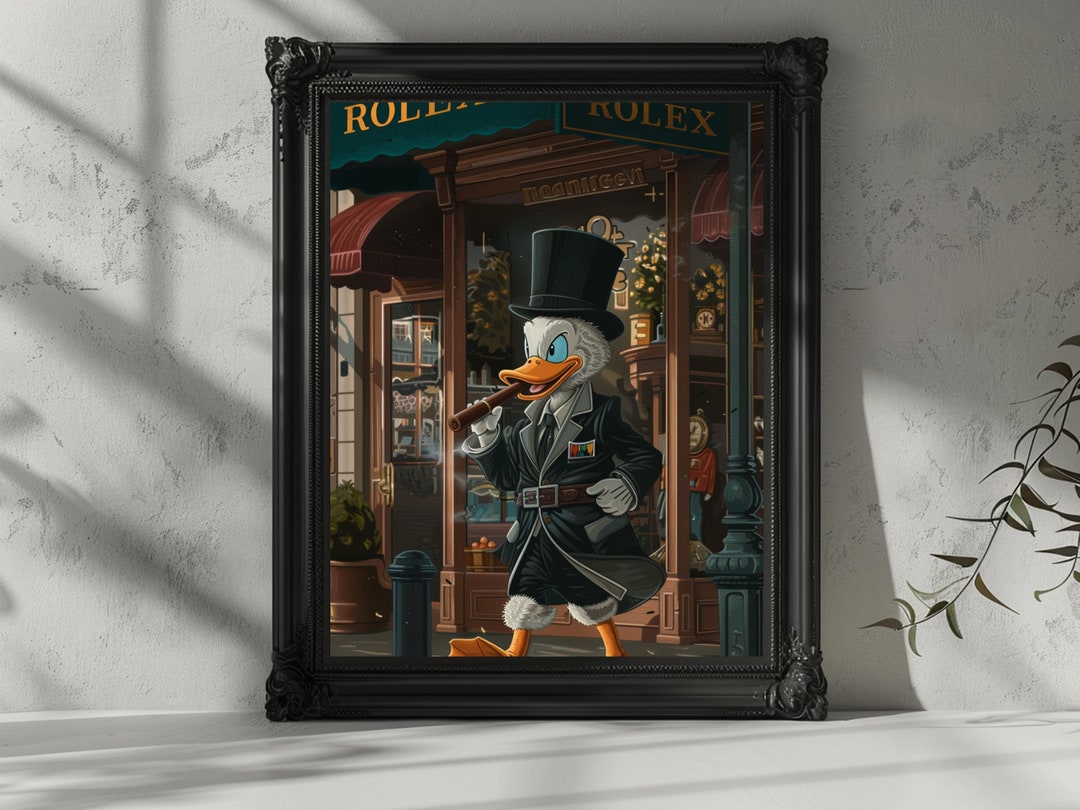 Scrooge Mcduck ROLEX Poster, Finance Wall Art, Perfect Gift, Pop Art ...