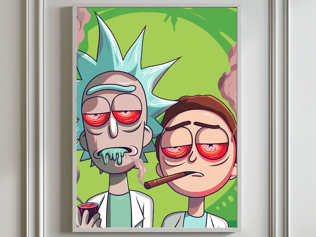 Rick and Morty Poster, Pop Art Poster, Office Decor, Printable Digital ...