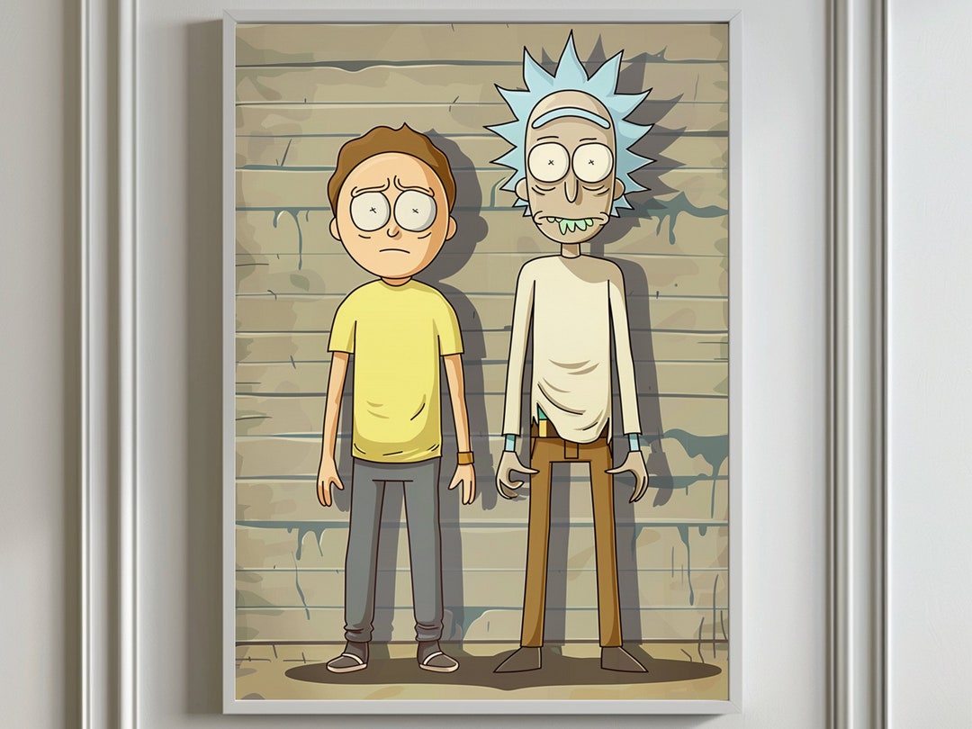 Rick and Morty Poster, Pop Art Poster, Office Decor, Printable Digital ...
